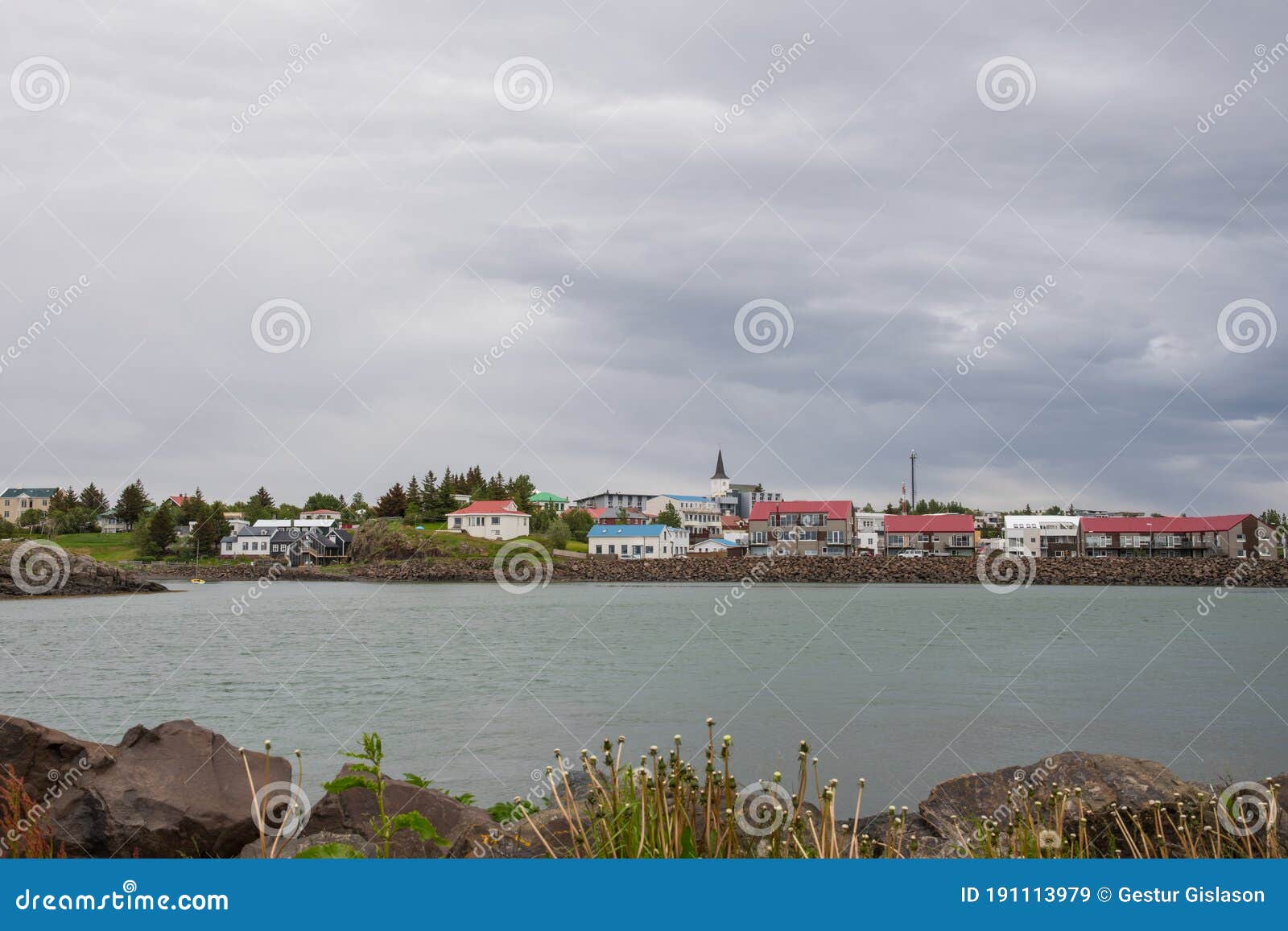 Town of Borgarnes in Iceland Stock Image - Image of icelandic ...