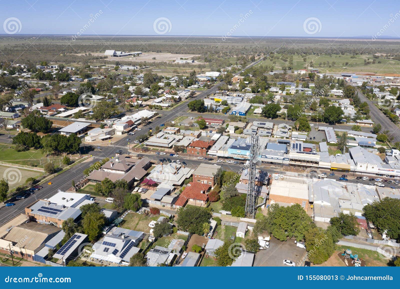 The Town of Bourke on the Darling Stock Image - Image of town, south ...