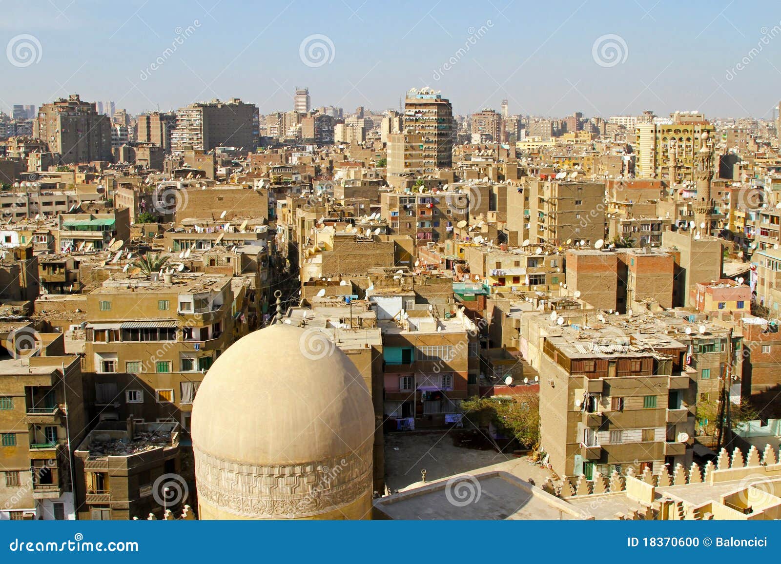 Town Cairo stock photo. Image of tower, africa, residential - 18370600