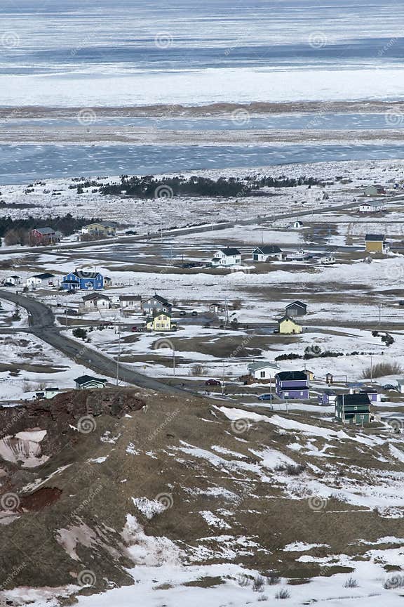 Town in the Canadian Arctic Stock Photo - Image of snow, houses: 10779376