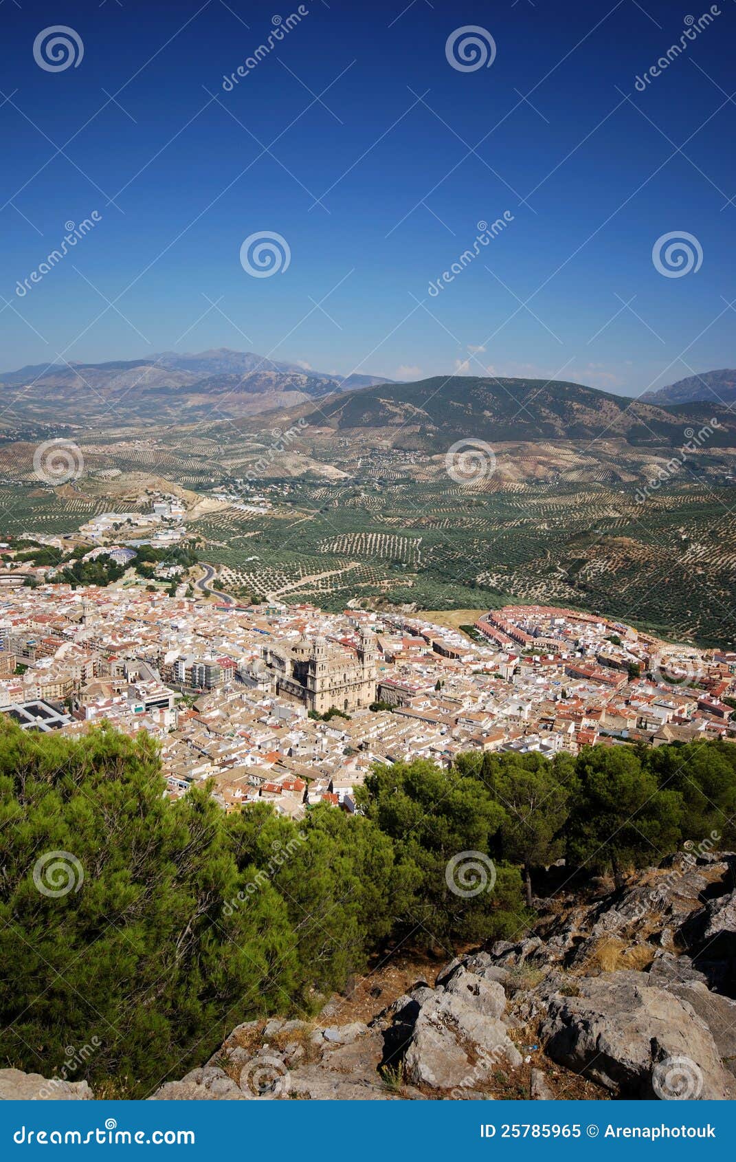 Town and Cathedral, Jaen, Spain. Stock Image - Image of museo, catedral ...