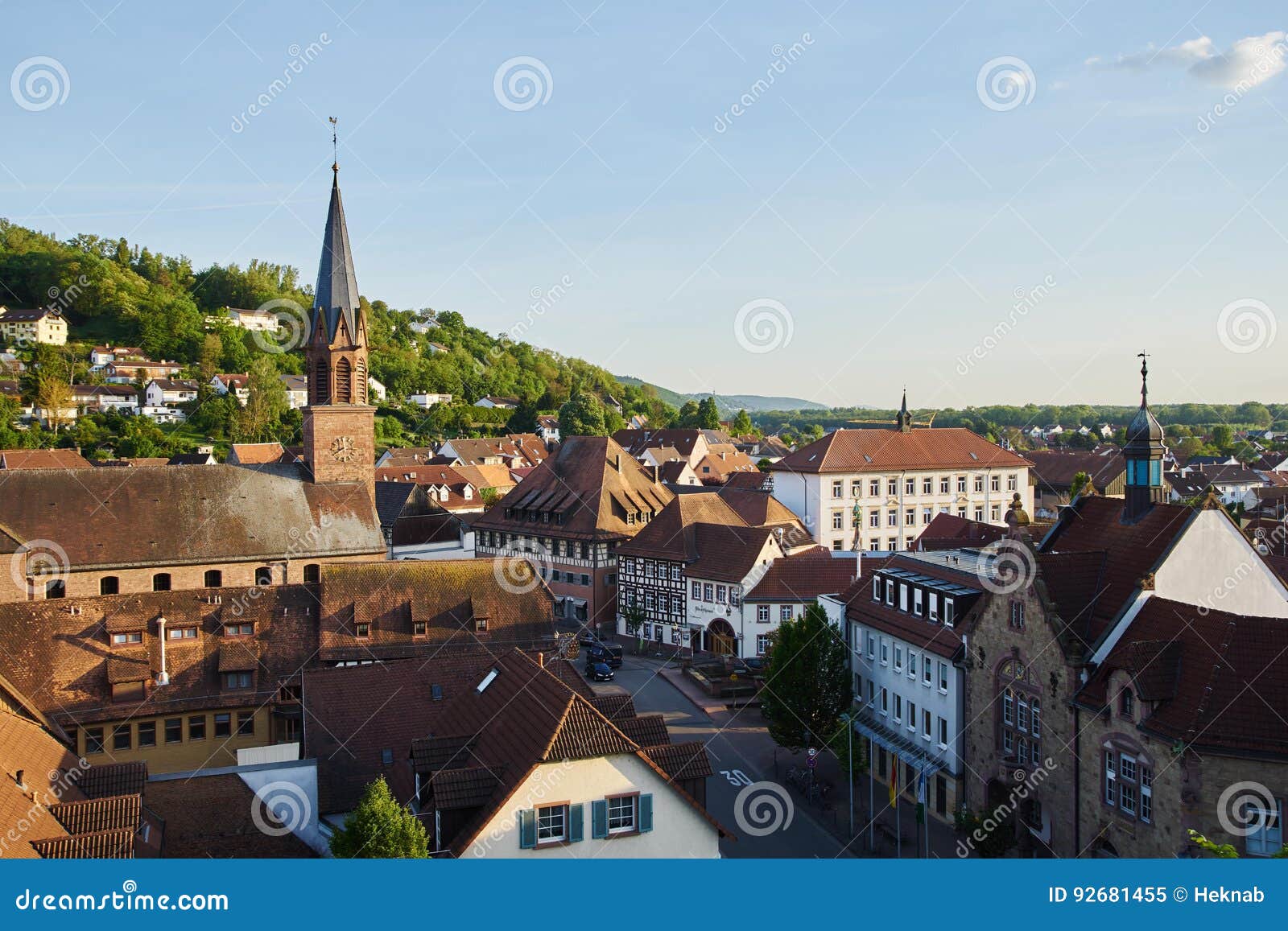 Town center of weingarten stock image. Image of place - 92681455