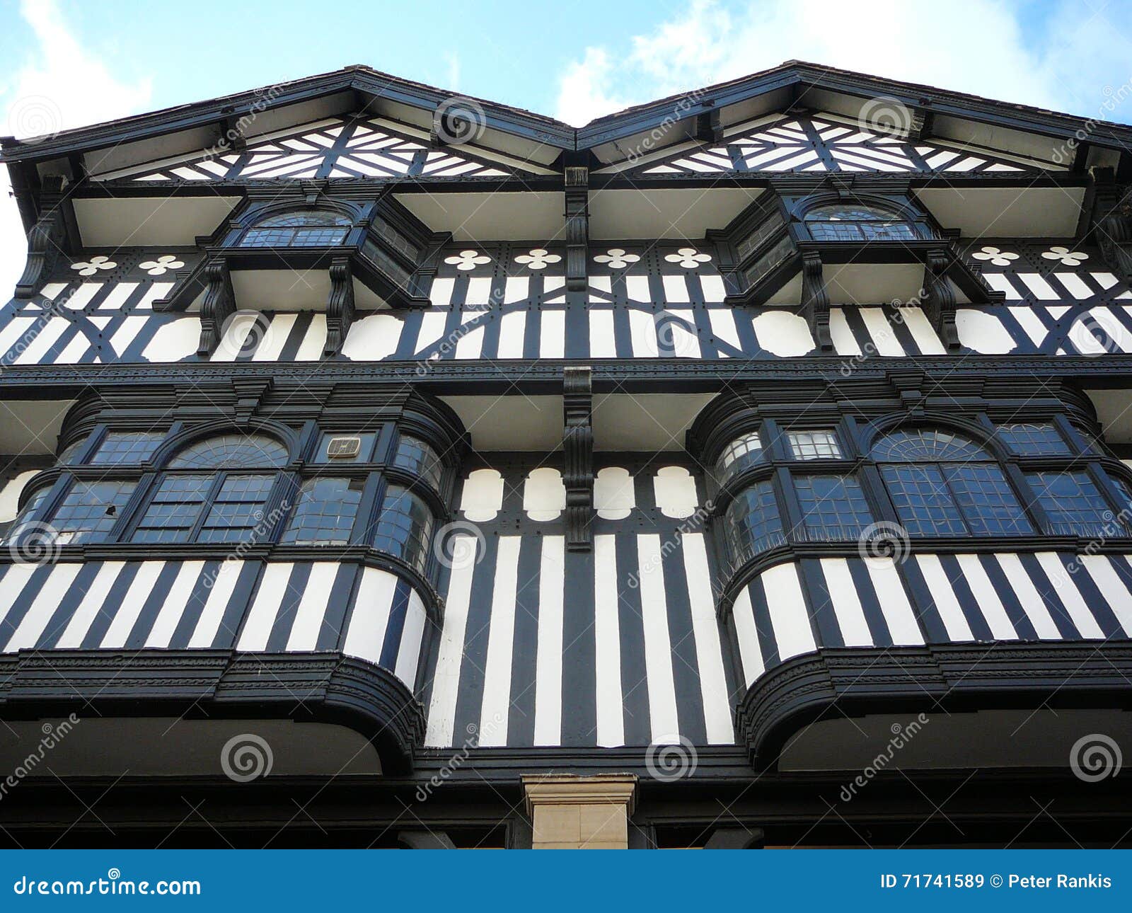 Town of Chester Tudor Facade Stock Image - Image of wattle, daub: 71741589