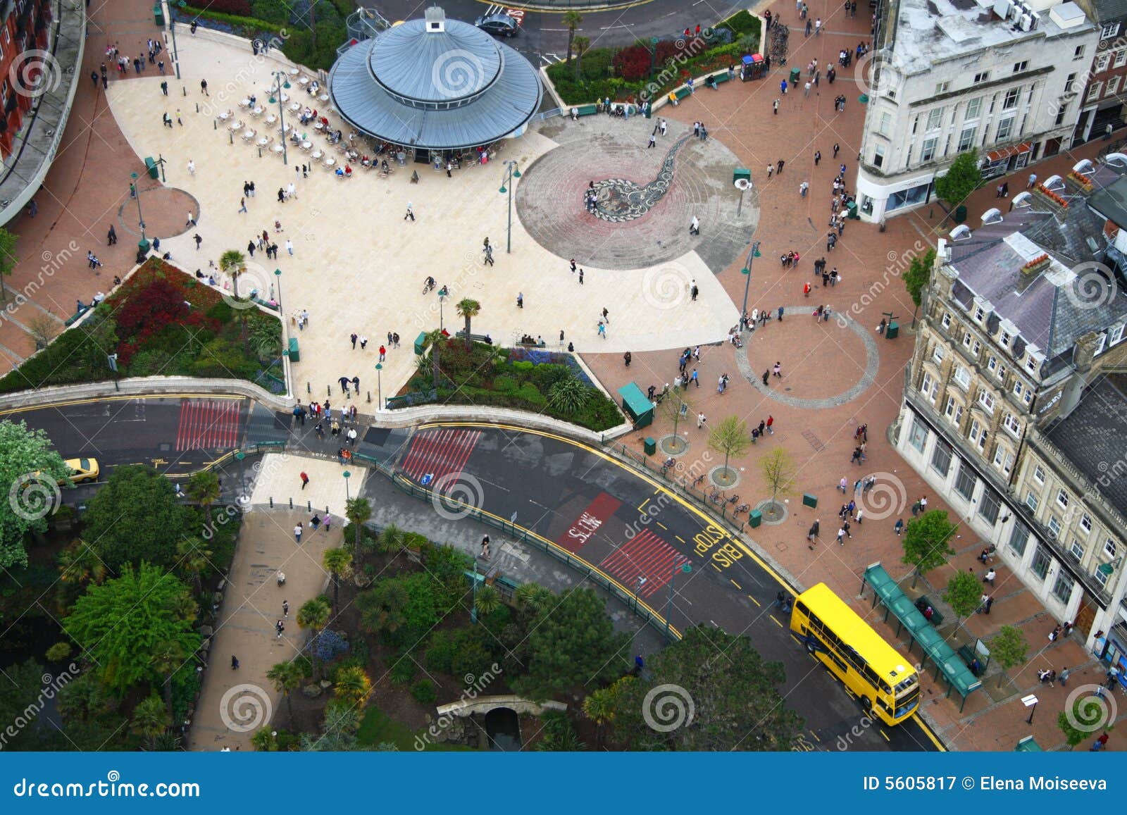 Town city view from above stock image. Image of town, distant - 5605817