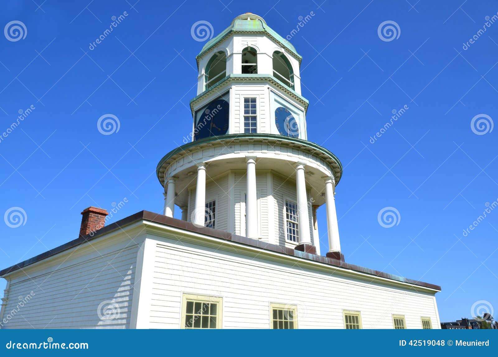 The Town Clock stock photo. Image of blue, clouds, democracy - 42519048