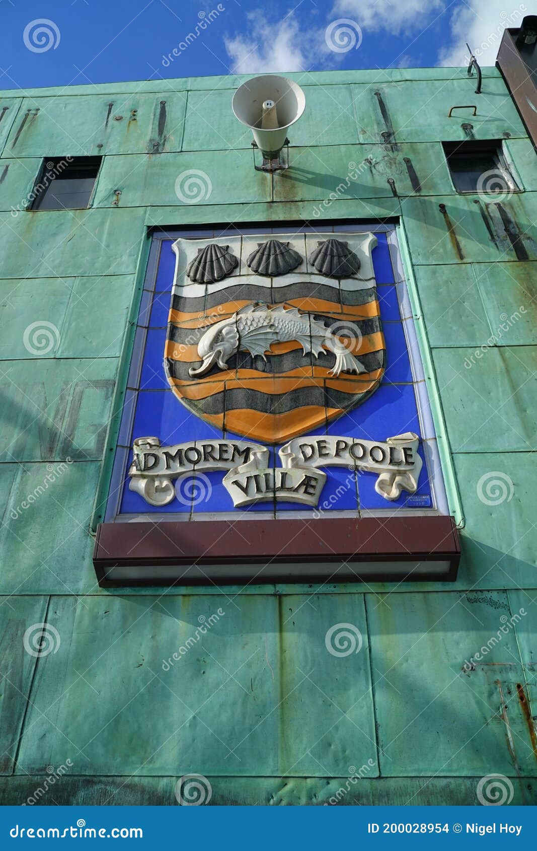 Town Coat of Arms and Motto Editorial Stock Image - Image of road ...