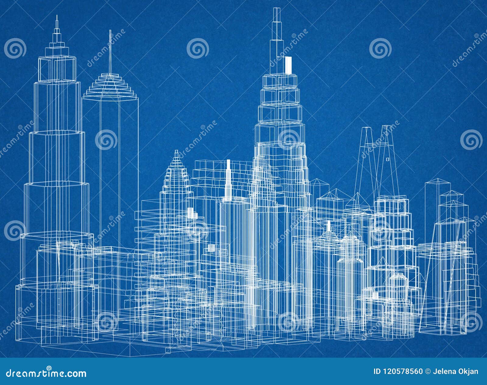 Town Concept Architect Blueprint - Isolated Stock Illustration ... Town Concept Architect Blueprint - Isolated Stock Illustration ...