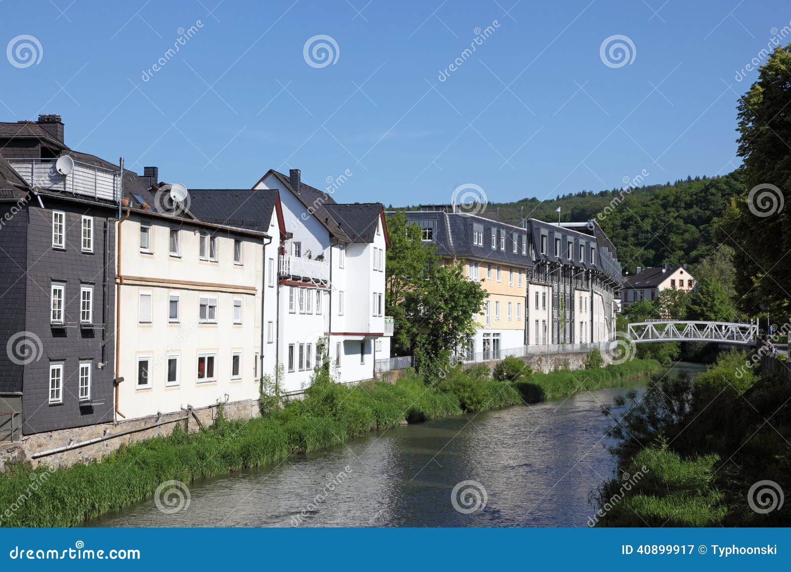 Town Dillenburg, Hesse, Germany Stock Image - Image of hesse, river ...