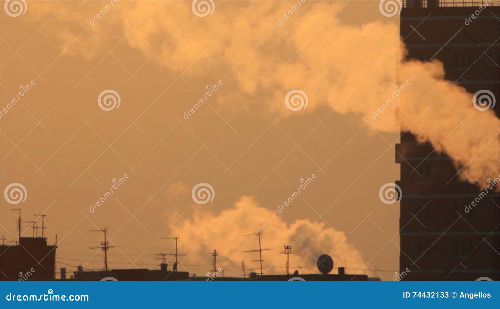 Town environment pollution stock video. Video of people - 74432133