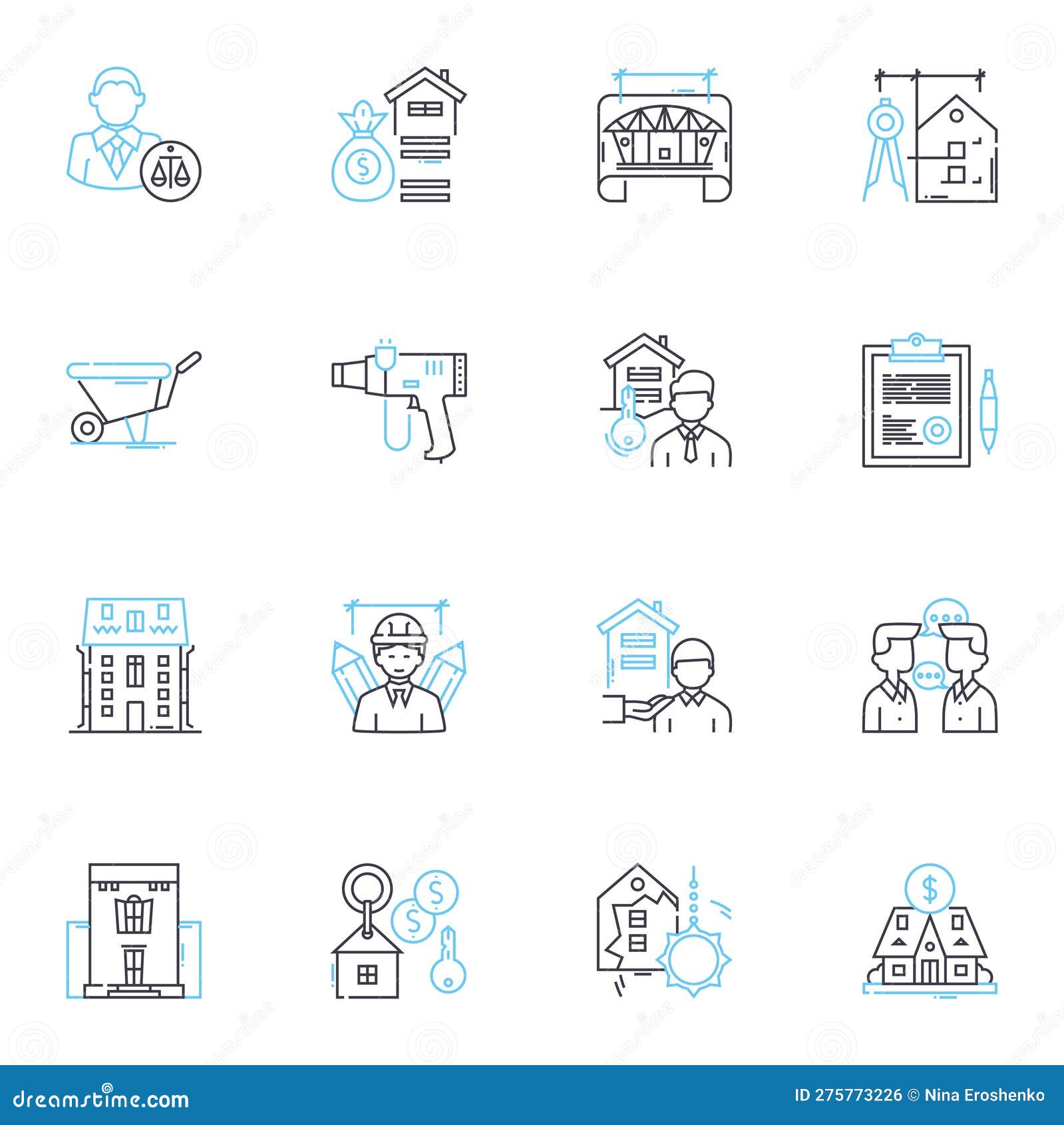 Town Expansion Linear Icons Set. Growth, Development, Urbanization ... Town Expansion Linear Icons Set. Growth, Development, Urbanization ...