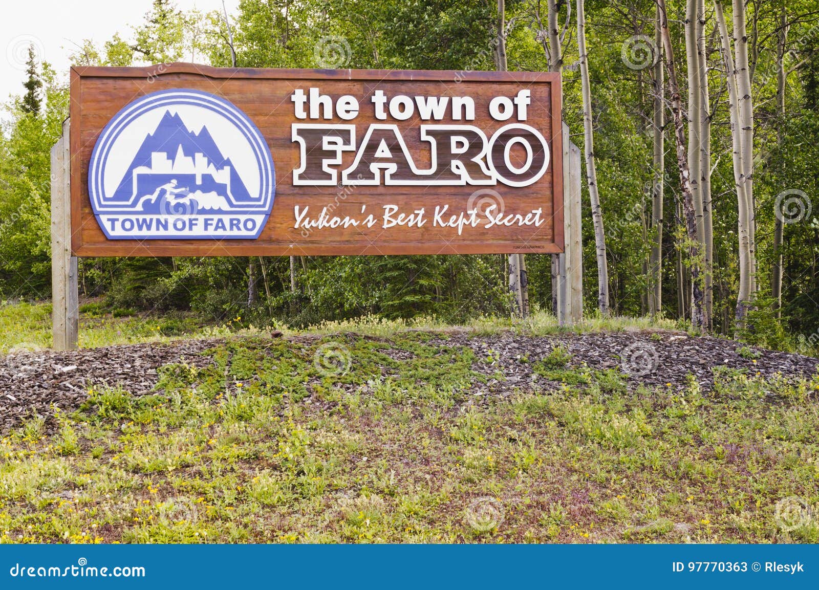 Town of Faro sign editorial stock photo. Image of tourism - 97770363
