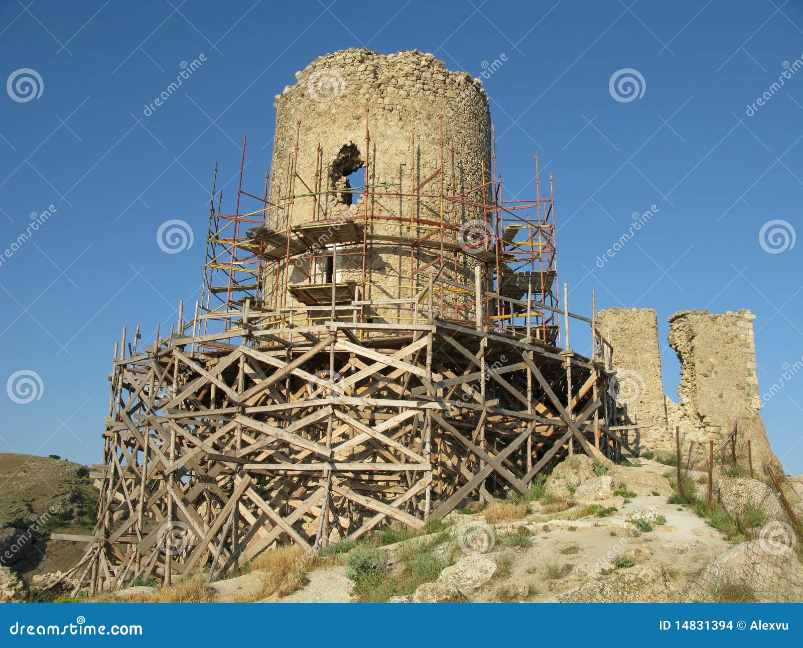Town and Fortress Balaklava Stock Photo - Image of fortification ...