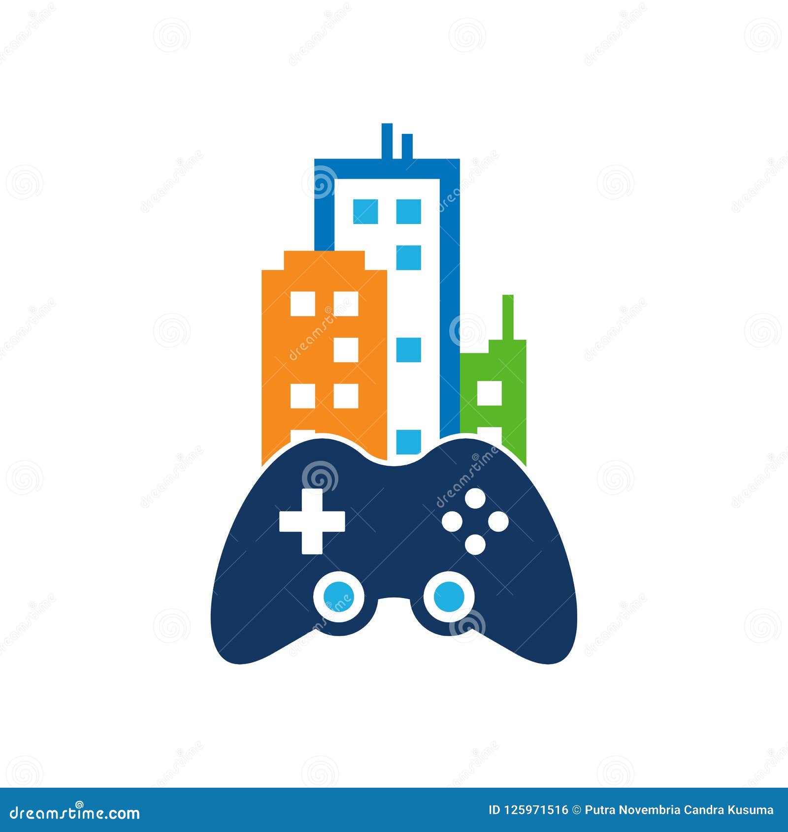 Town Game Logo Icon Design stock vector. Illustration of landmark ...