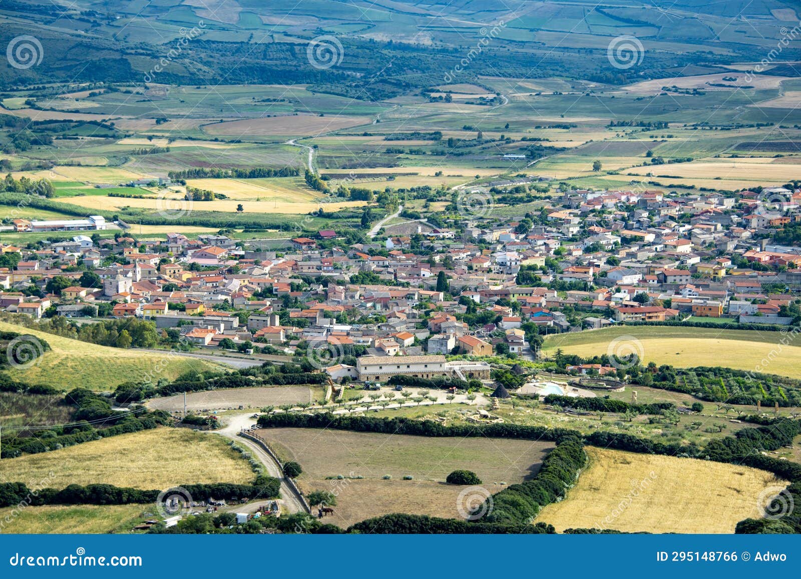 Town of Gergei stock photo. Image of sardinia, gergei - 295148766
