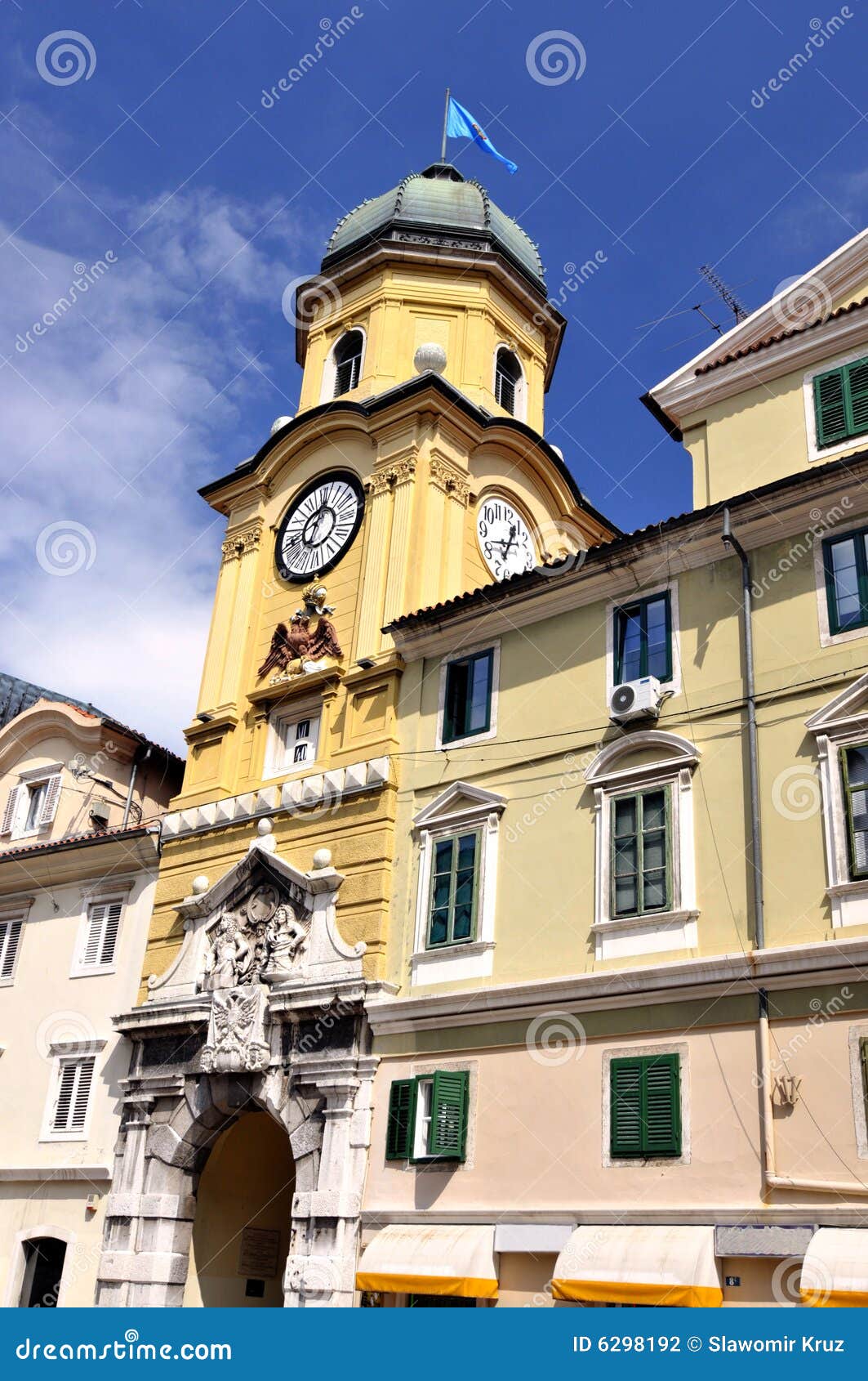 Town hall stock photo. Image of town, clock, tourism, romance - 6298192