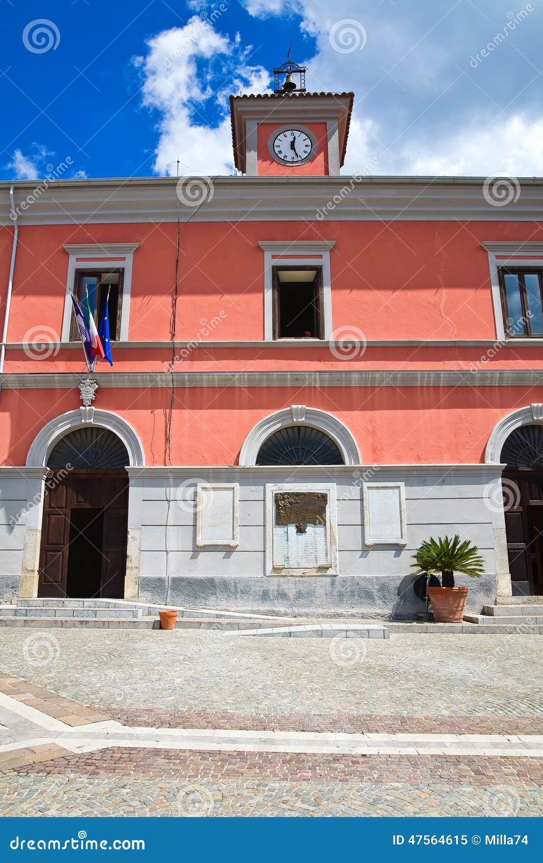 Town Hall Building. Brienza. Basilicata. Italy. Stock Image - Image of ...