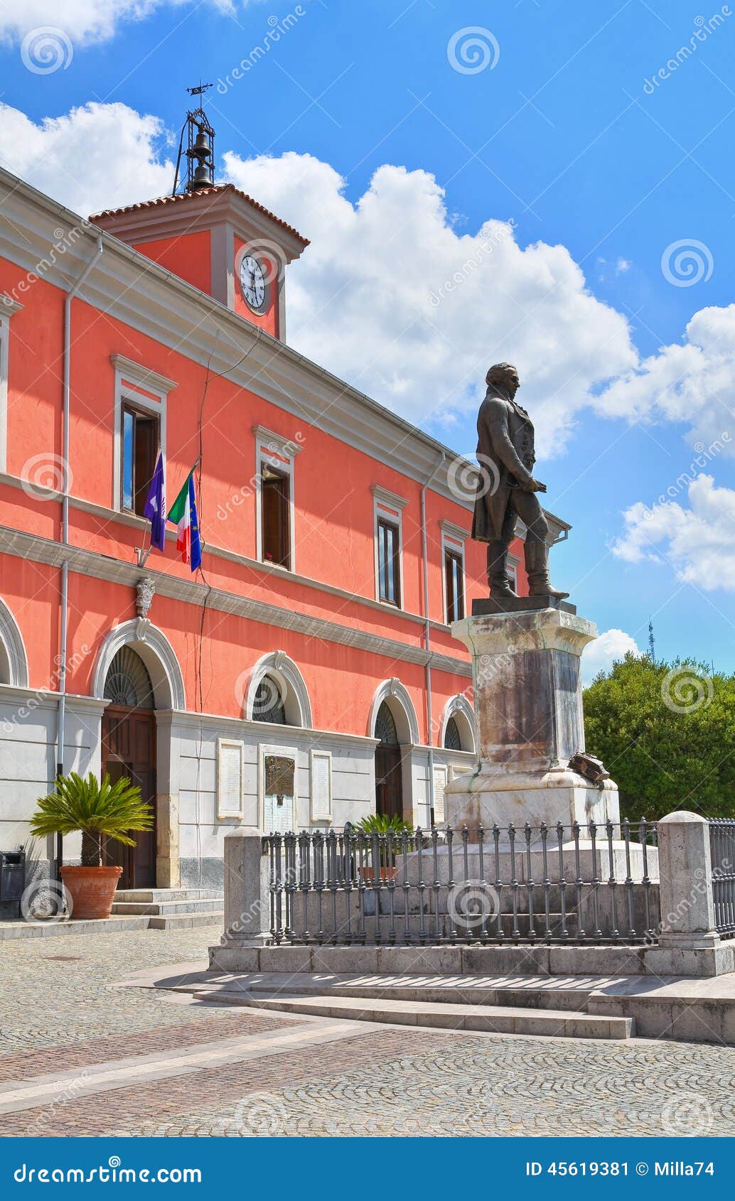 Town Hall Building. Brienza. Italy. Stock Image - Image of city, fasano ...