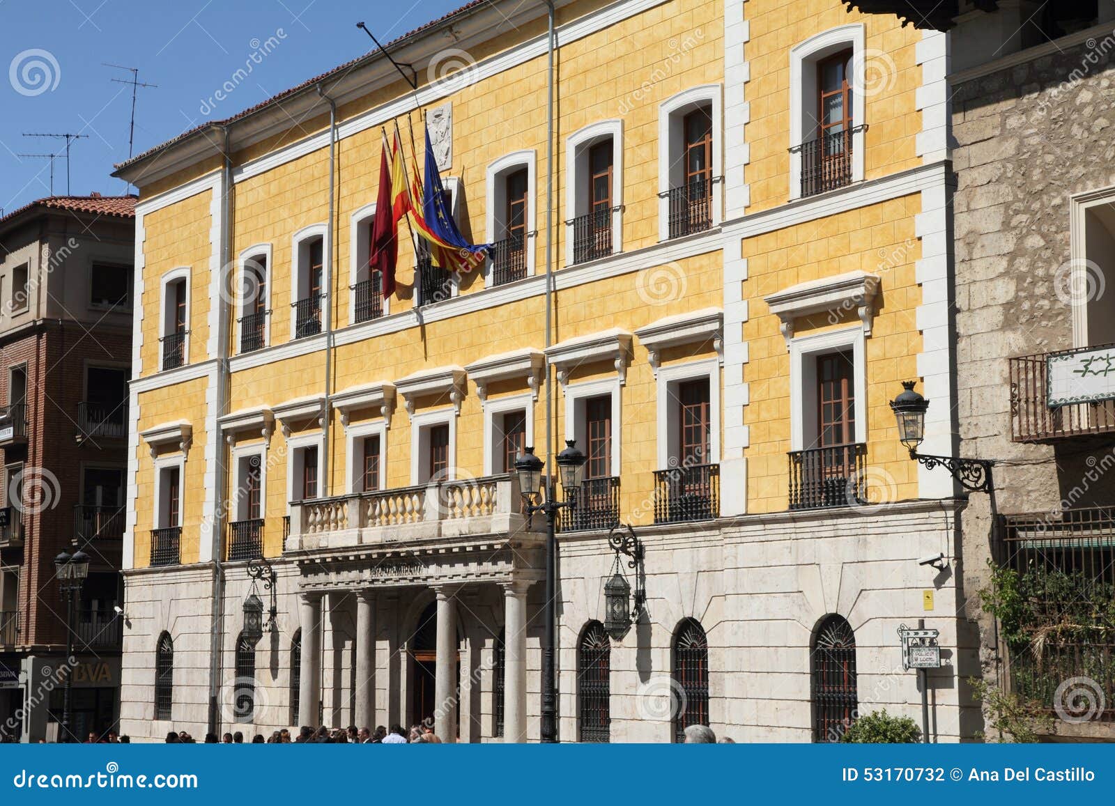 Town Hall Building in Teruel,Spain Editorial Photography - Image of ...