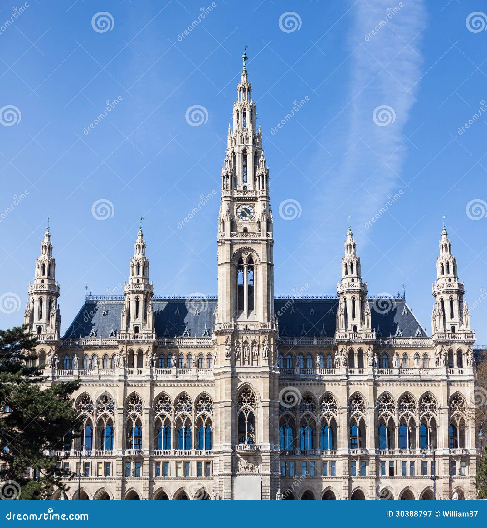 Town Hall Building in Wien stock image. Image of monument - 30388797