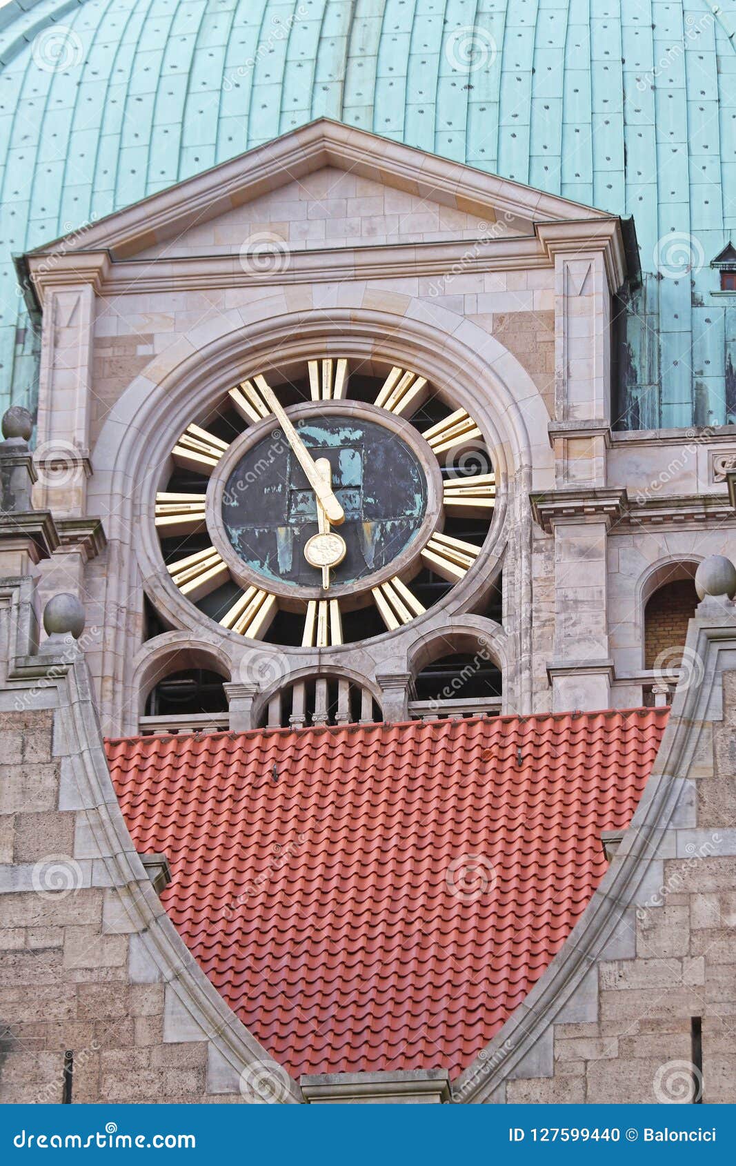 Town Hall Clock stock photo. Image of architecture, exterior - 127599440