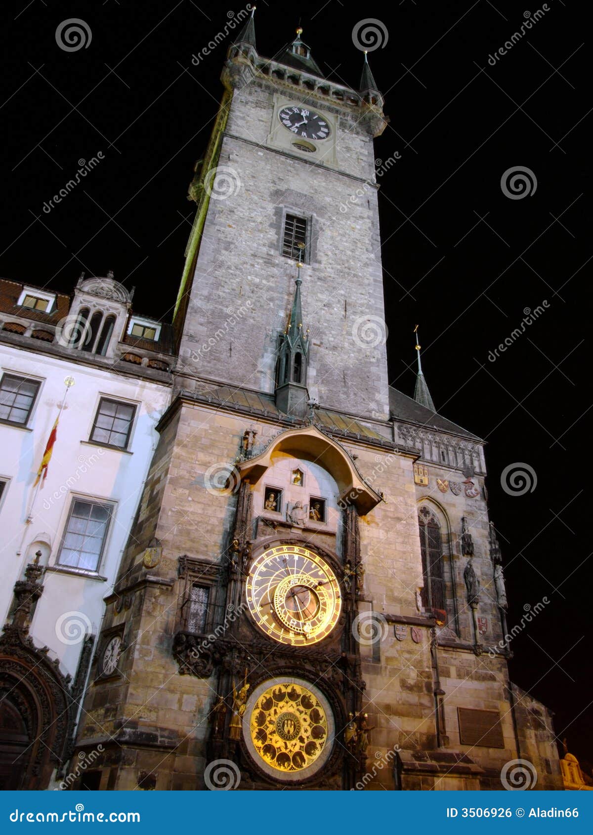 The Town Hall Clock Tower of T Stock Photo - Image of republic, cloud ...
