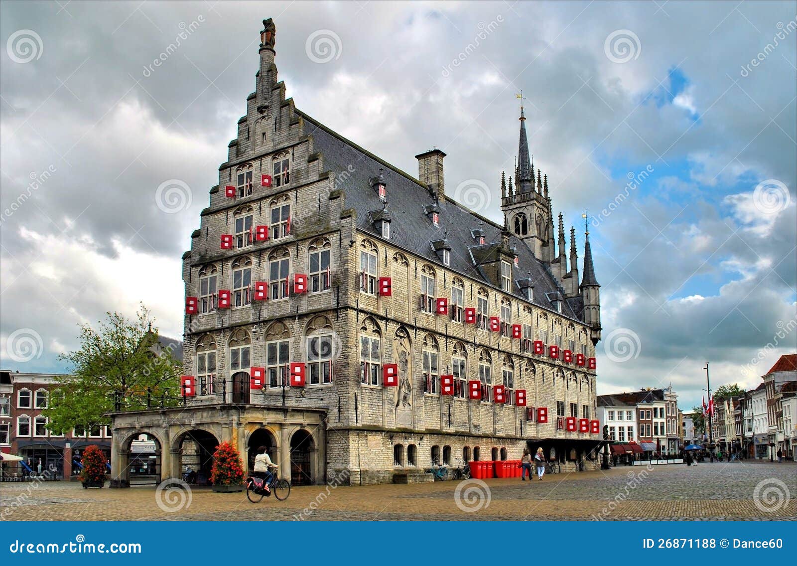 Town Hall in Gouda stock photo. Image of history, town - 26871188