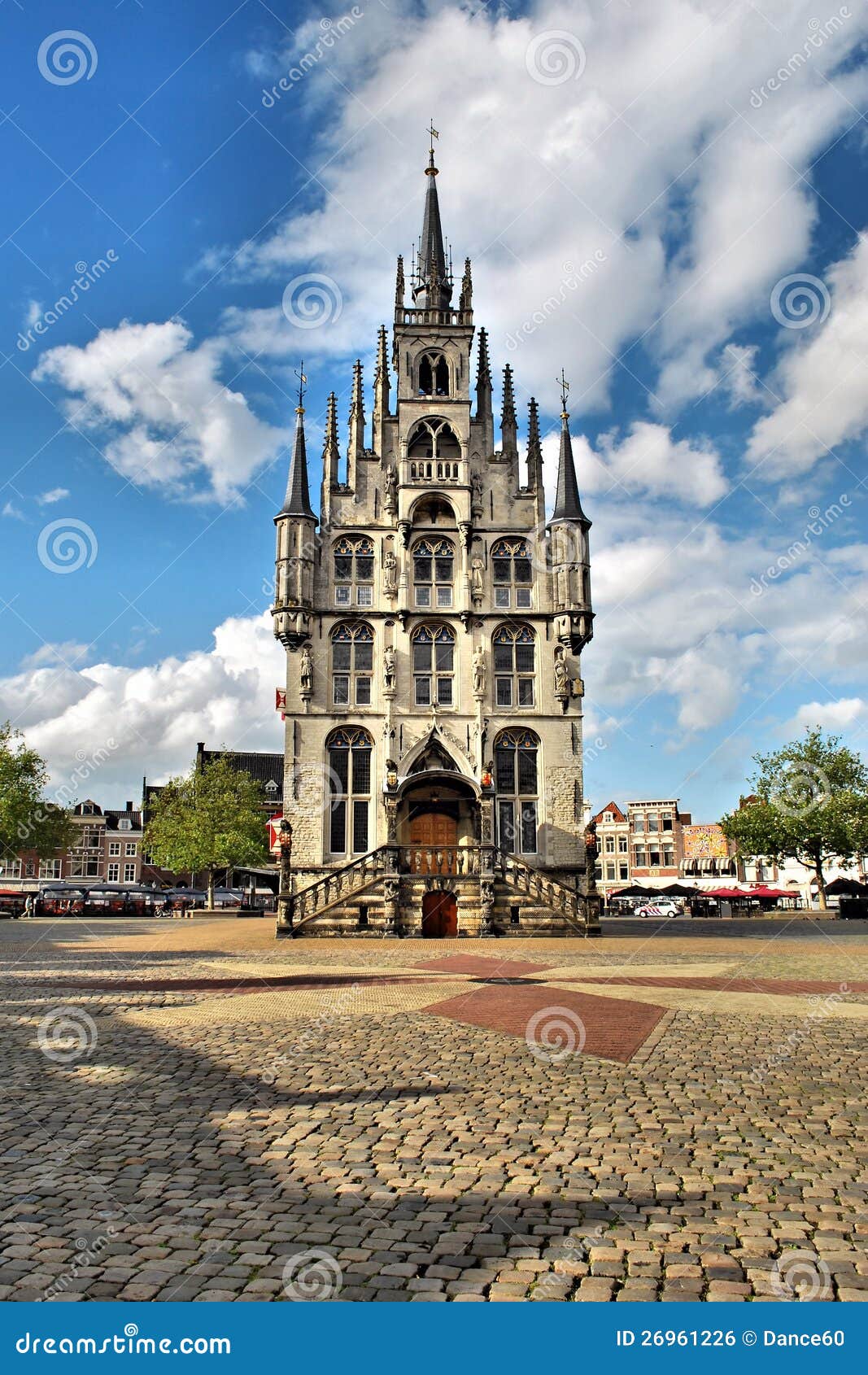 Town Hall in Gouda stock photo. Image of masterpiece - 26961226