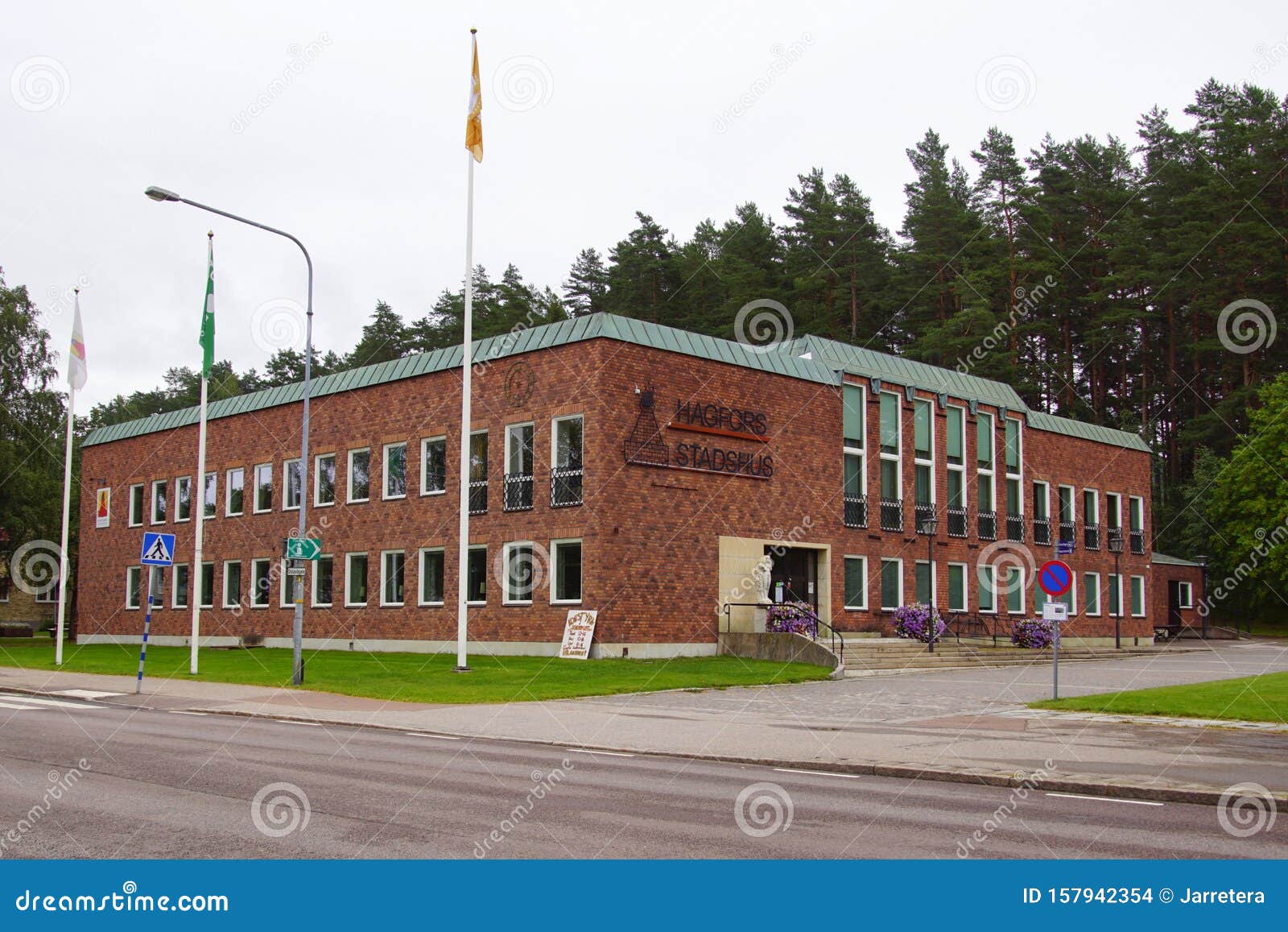The Town Hall of Hagfors, Sweden. Editorial Stock Image - Image of ...