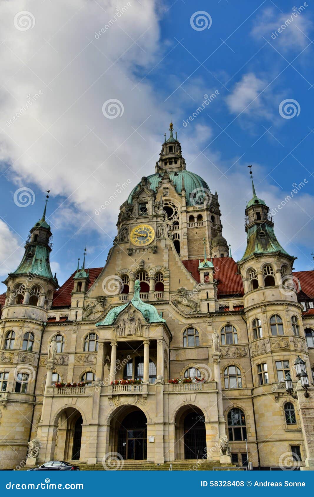 The town hall of Hanover stock photo. Image of surface - 58328408