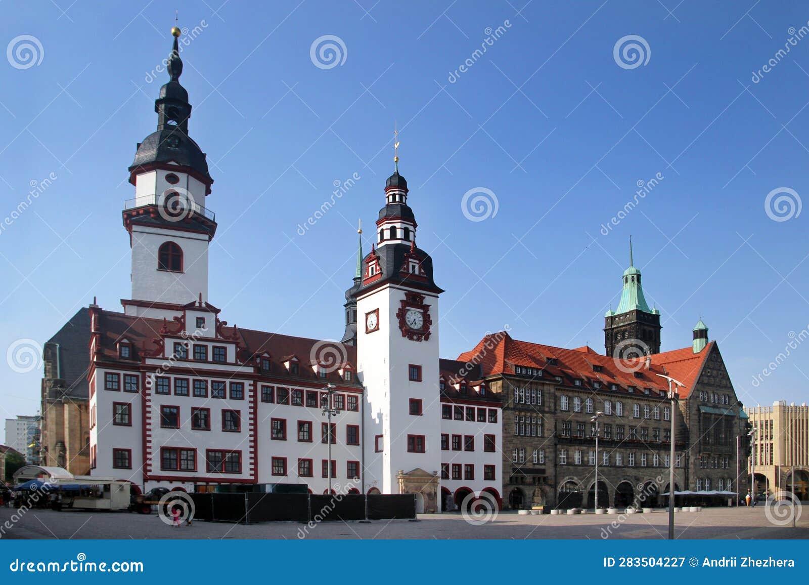 Town Hall on Market Square in Chemnitz, East Germany Editorial ...