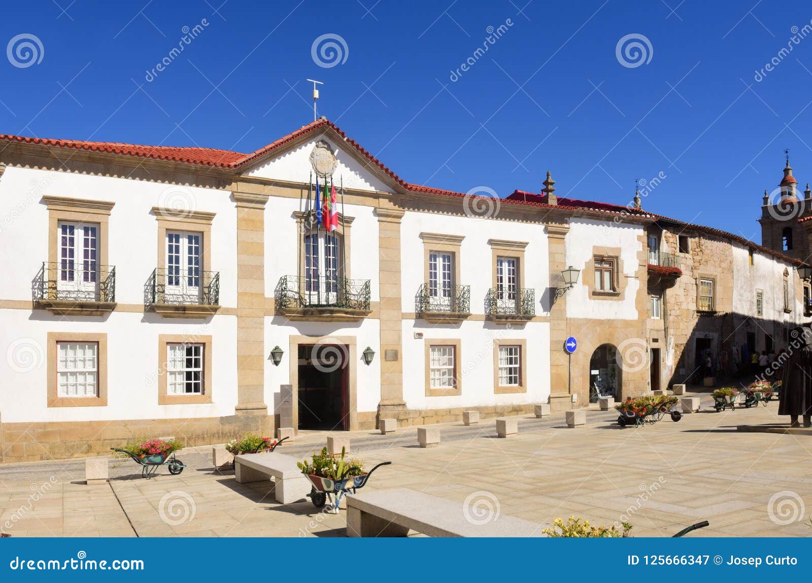 A Town Hall of Miranda Do Douro, Portugal Stock Image - Image of ...