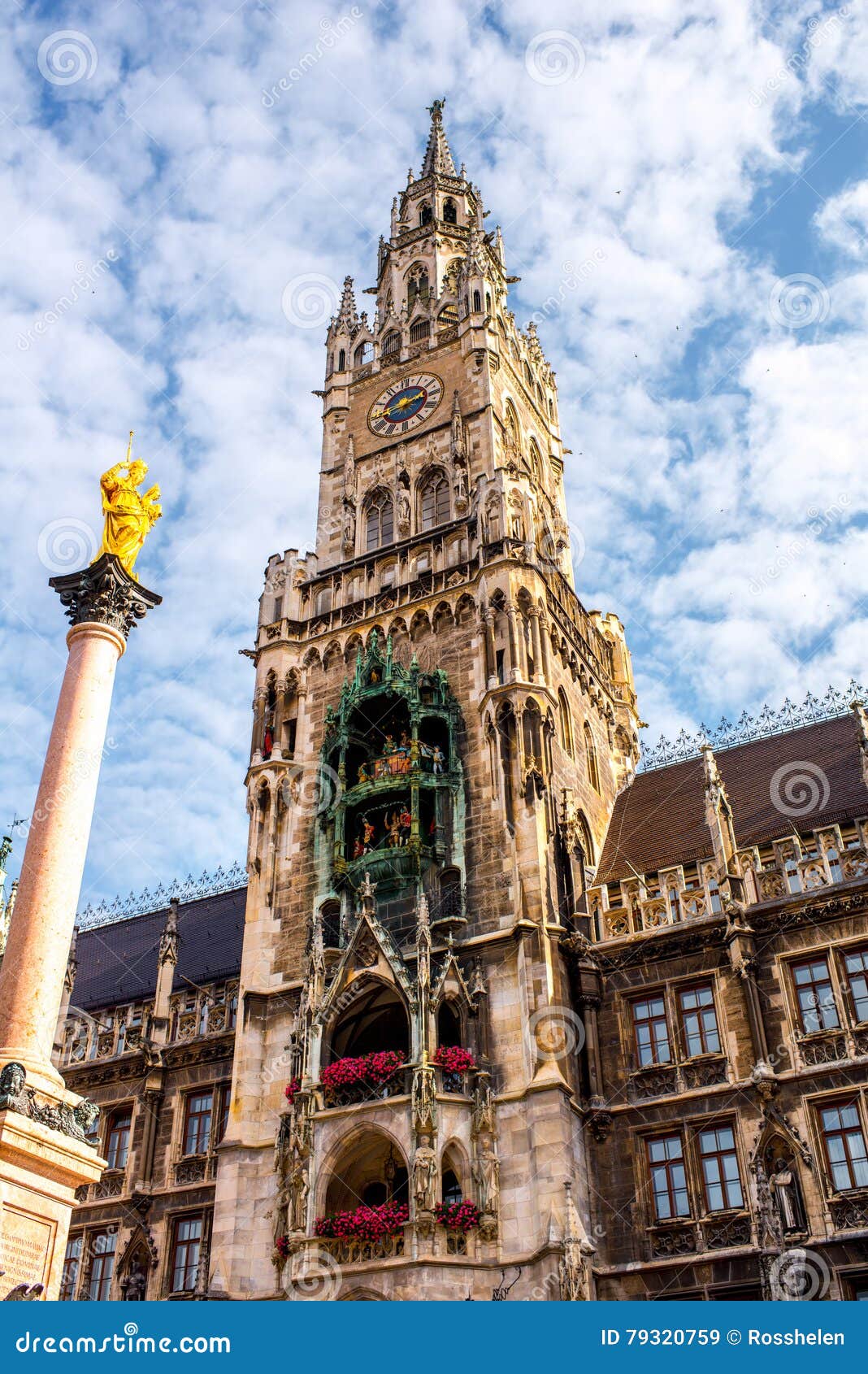 Town hall in Munich stock image. Image of landmark, famous - 79320759
