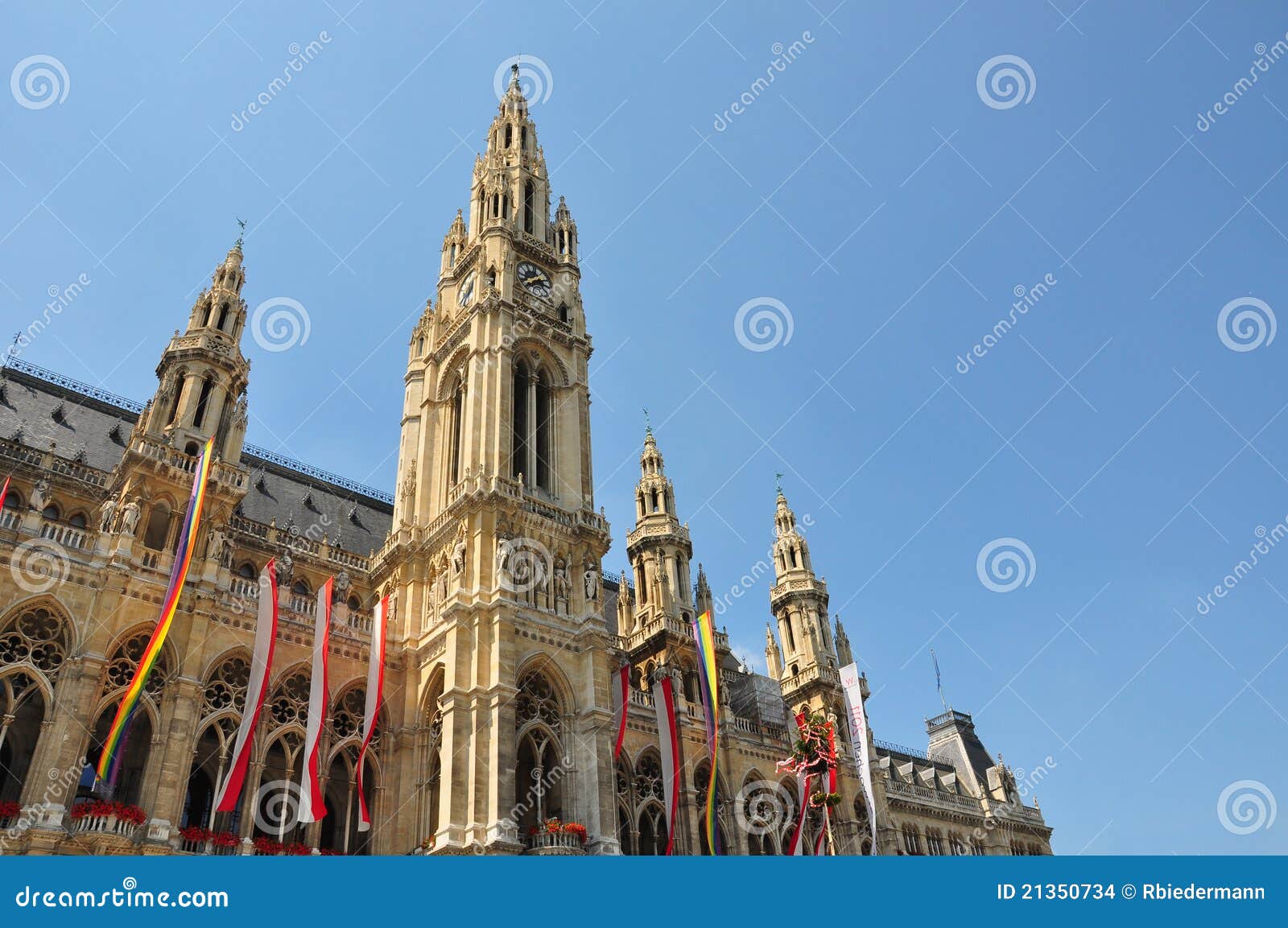 Town Hall (Rathaus) of Vienna Stock Photo - Image of architecture, town ...