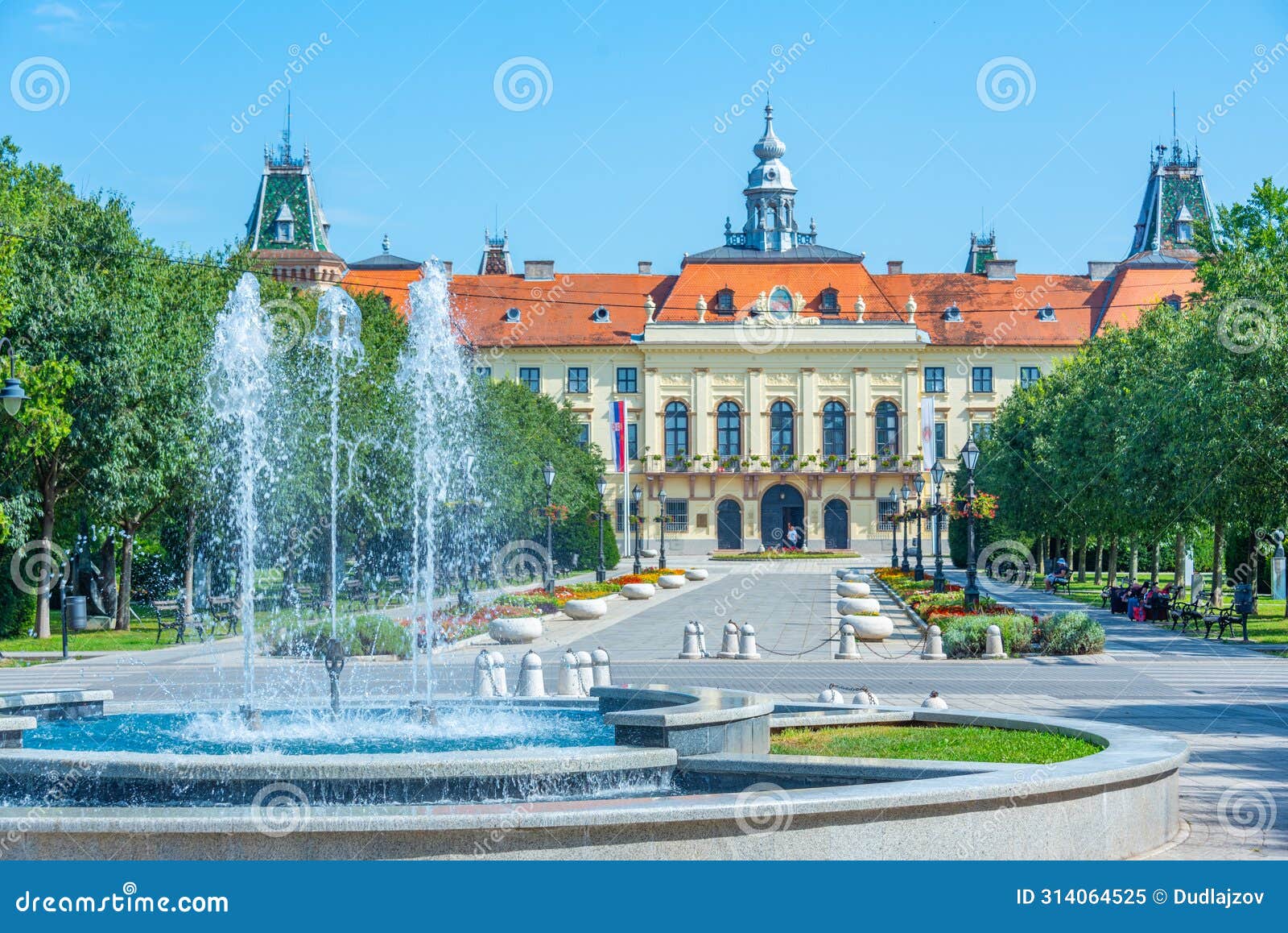 Town Hall in Serbian Town Sombor Stock Image - Image of city, serbian ...