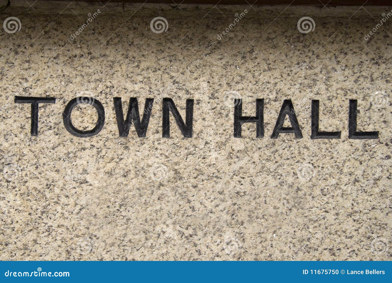Town Hall sign stock photo. Image of town, lettering - 11675750