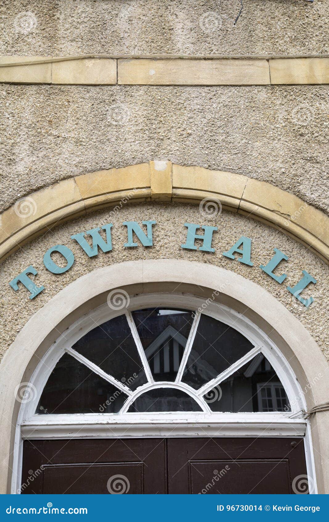 Town Hall Sign stock photo. Image of window, door, building - 96730014