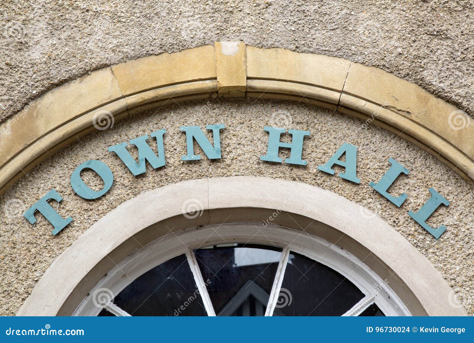 Town Hall Sign stock photo. Image of arch, daylighting - 96730024