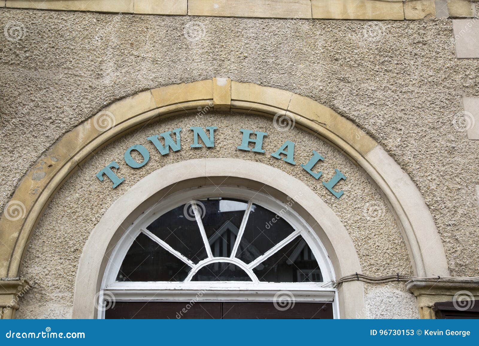 Town Hall Sign stock image. Image of facade, arcade, council - 96730153