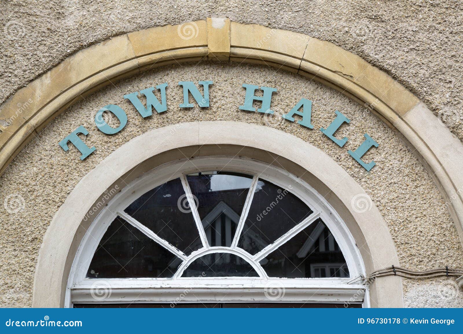 Town Hall Sign stock photo. Image of structure, window - 96730178
