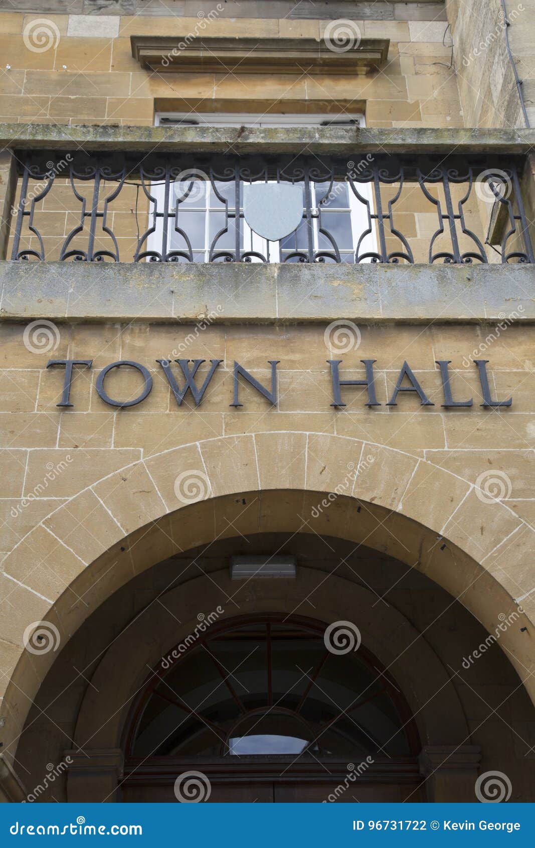 Town Hall Sign stock photo. Image of window, government - 96731722