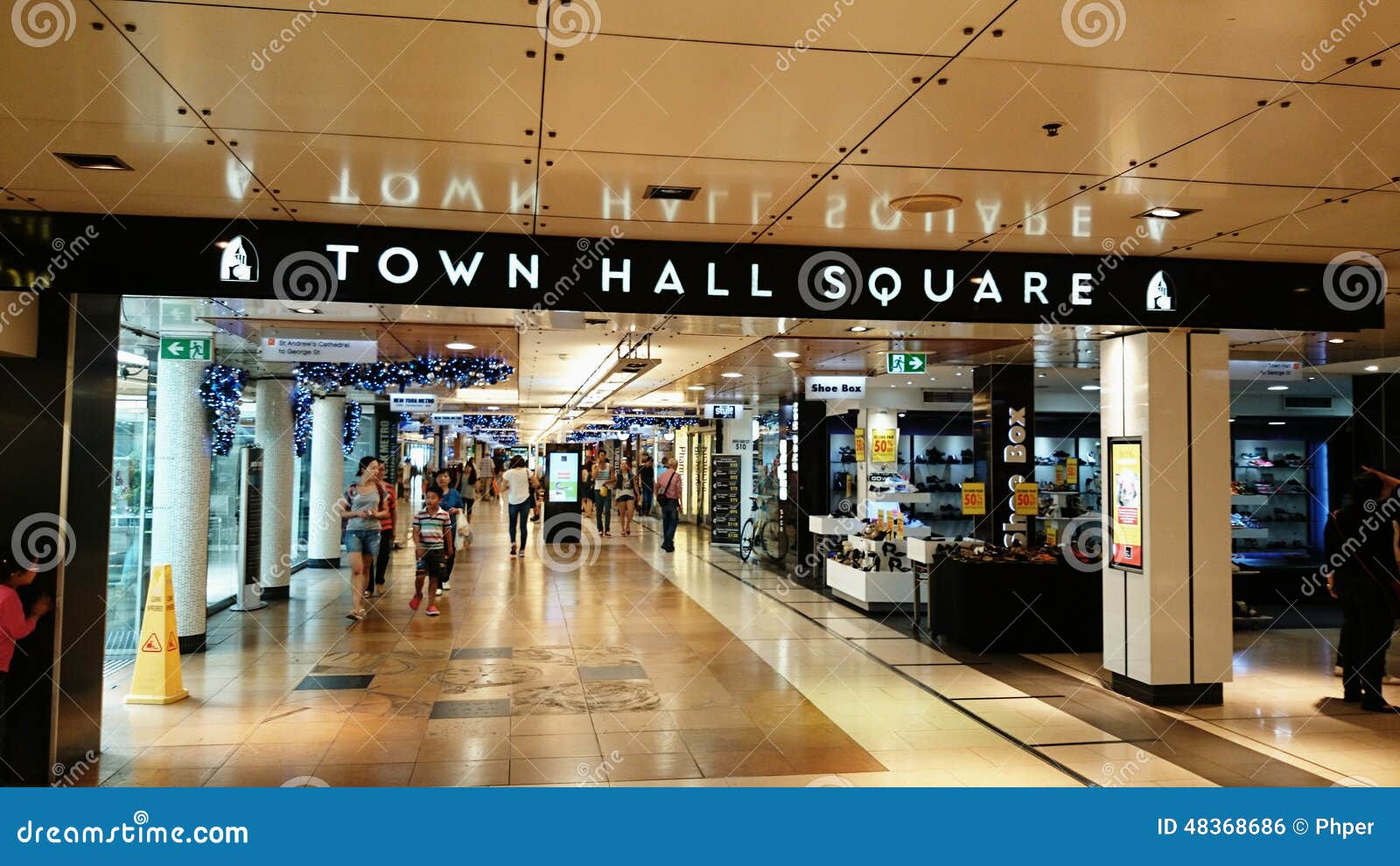Town Hall Square editorial photo. Image of square, australia - 48368686