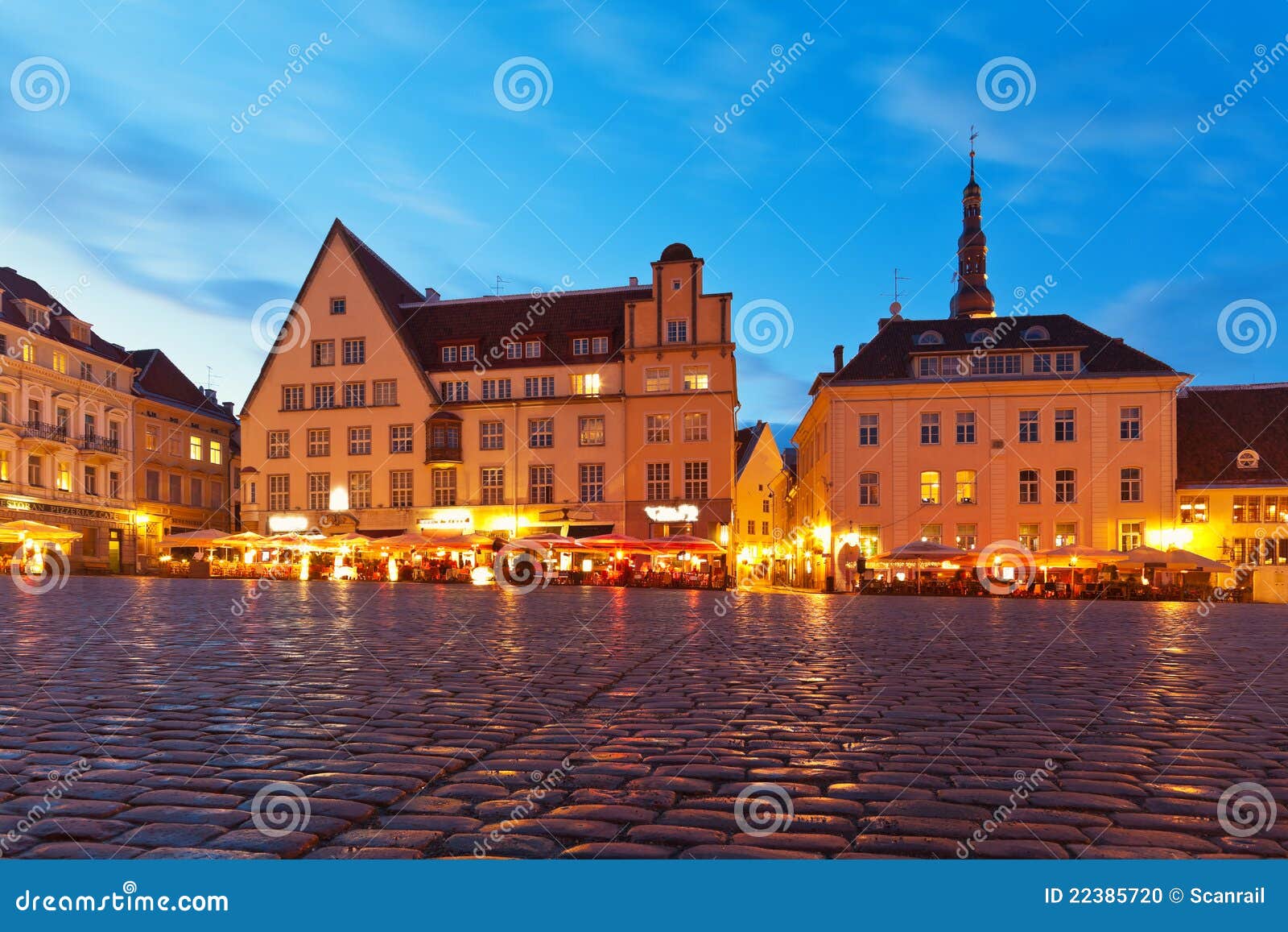 Town Hall Square in Tallinn, Estonia Stock Photo - Image of eastern ...