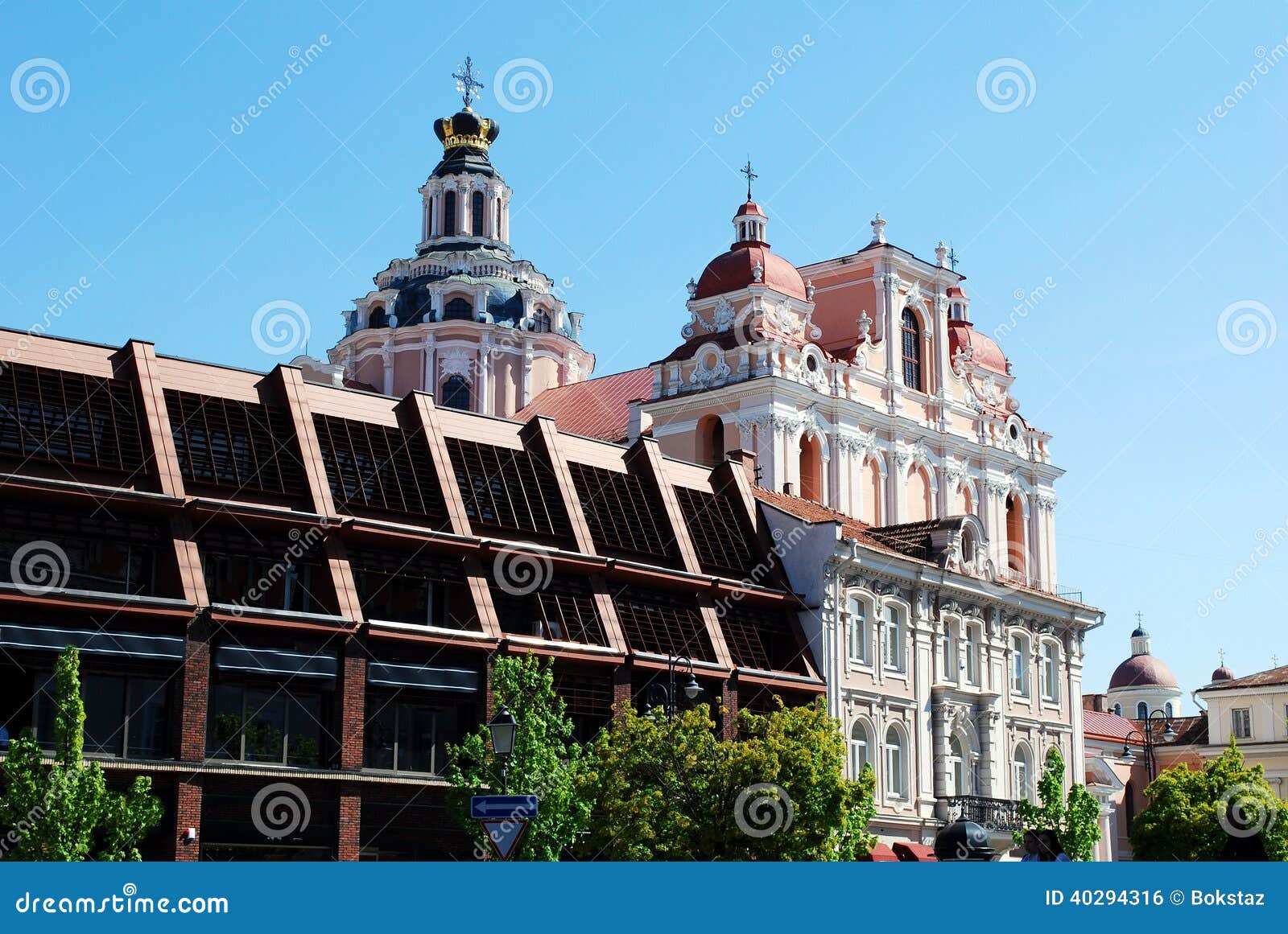 The Town Hall Square in Vilnius City Stock Photo - Image of hall ...