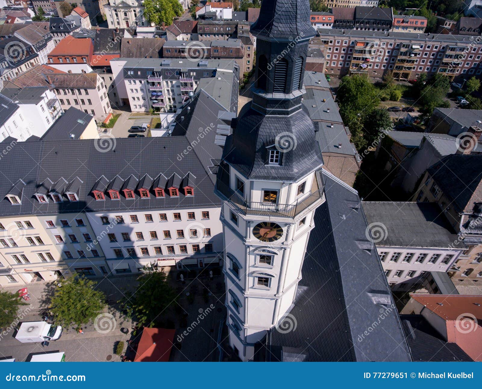 Town Hall Tower in Gera Aerial View Architecture Thuringia Stock Image ...