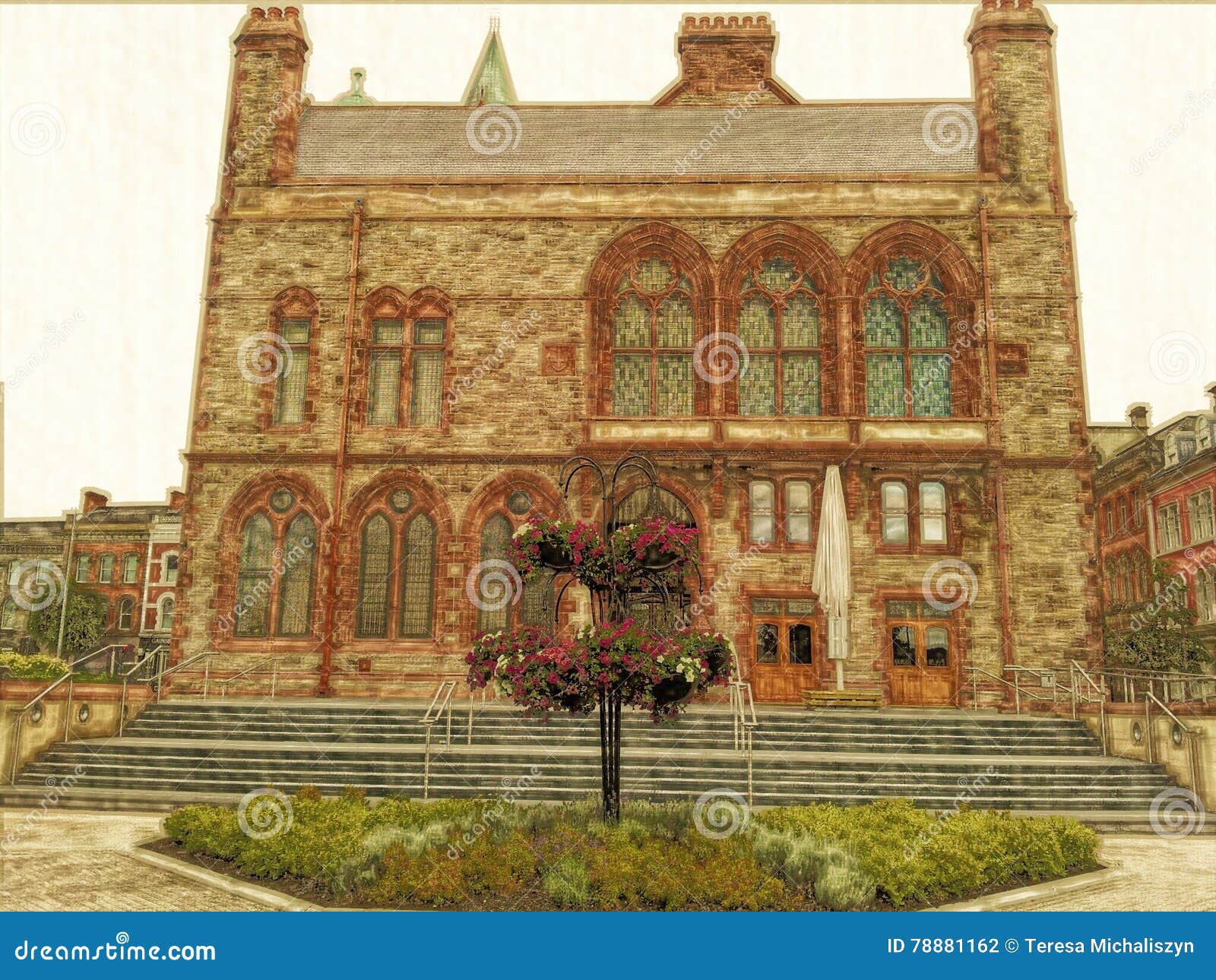 Town hall stock photo. Image of beautiful, town, windows - 78881162