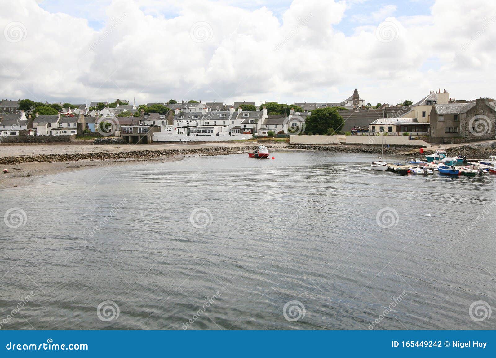 Town and Harbour in Scotland Stock Photo - Image of islay, harbour ...
