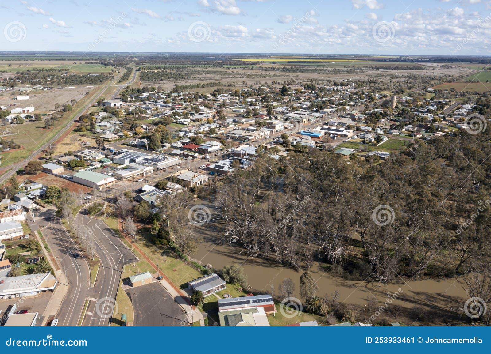The town of Hillston. stock image. Image of australia - 253933461