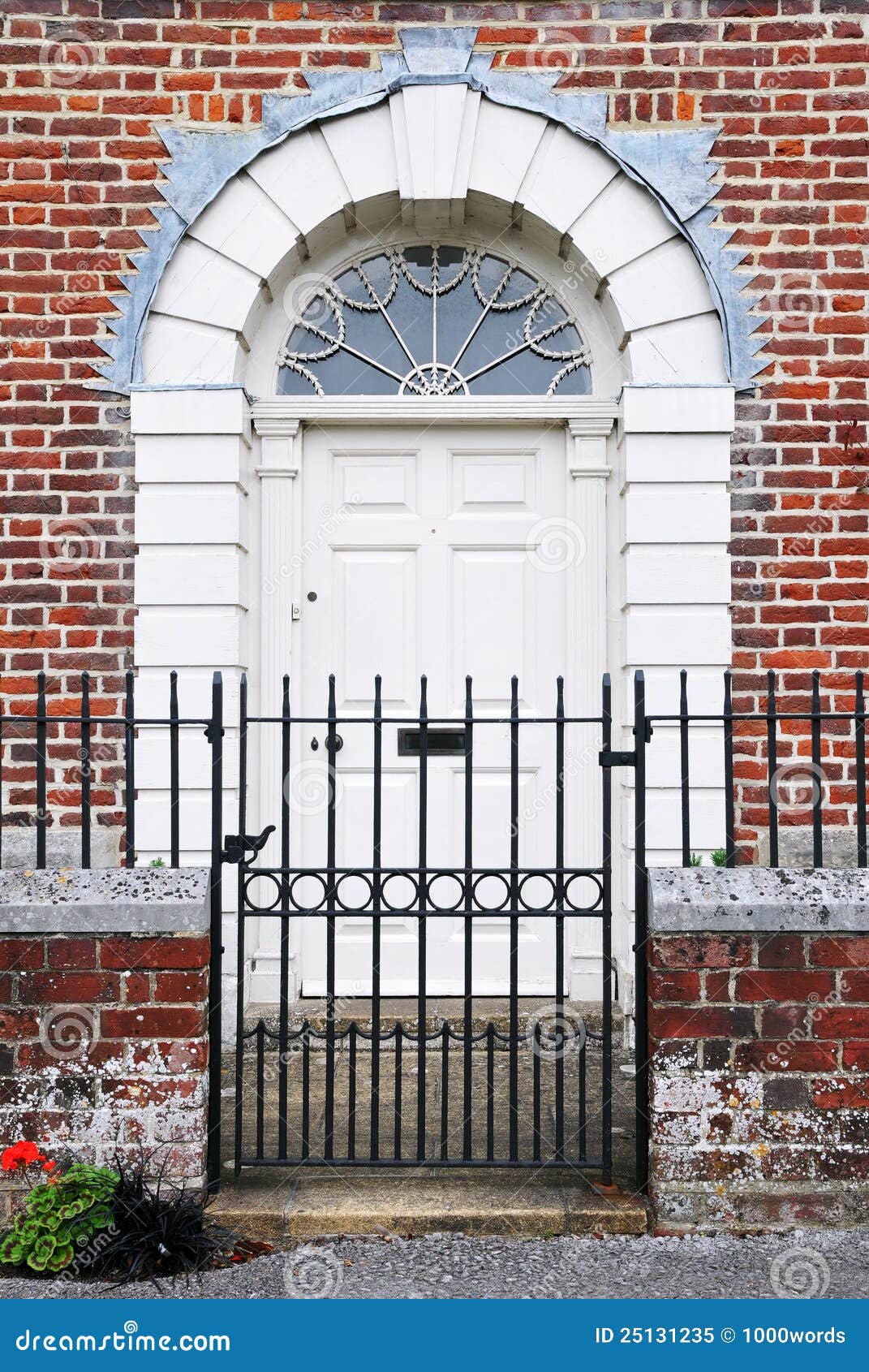 Town House Front Door stock image. Image of arch, door - 25131235