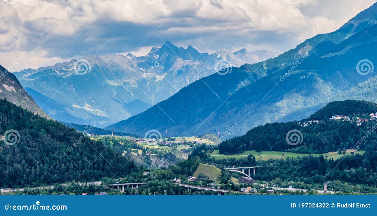 Town of Imst in Tirol, Austria, Europe Stock Photo - Image of plateau ...