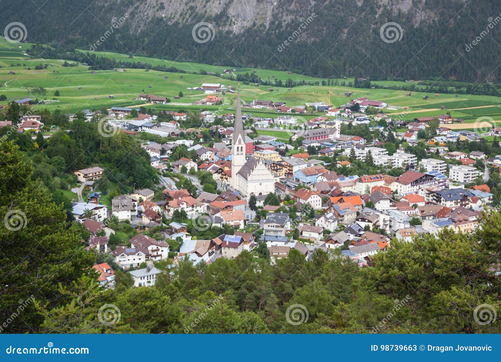 Imst in Tyrol stock image. Image of landscape, village - 98739663